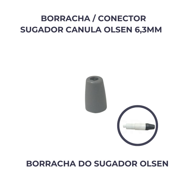 BORRACHA/ CONECTOR SUGADOR CANULA 6,3MM - GRC Dental Parts